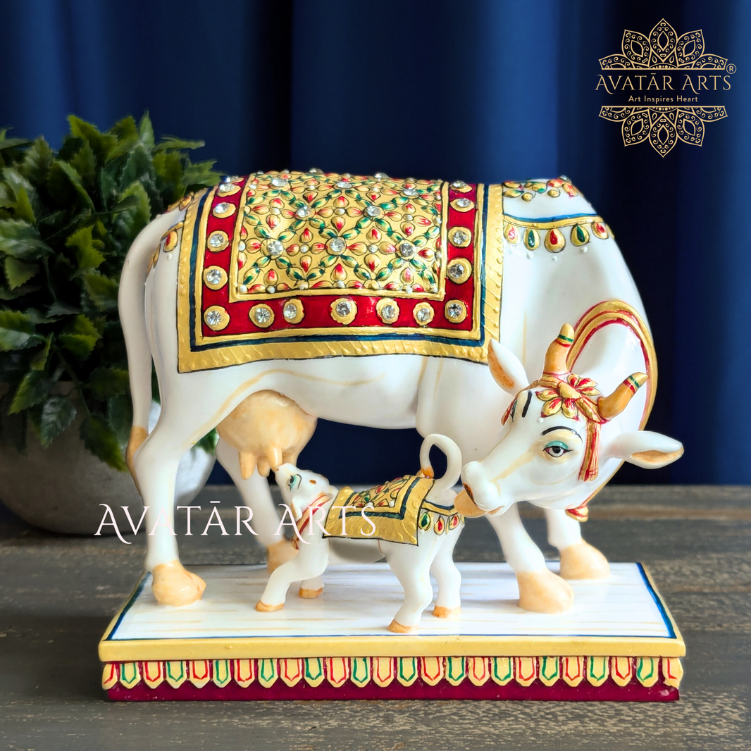 Buy Brass Cow And Calf Idol | Shop Brass Cow And Calf Statues idols ...
