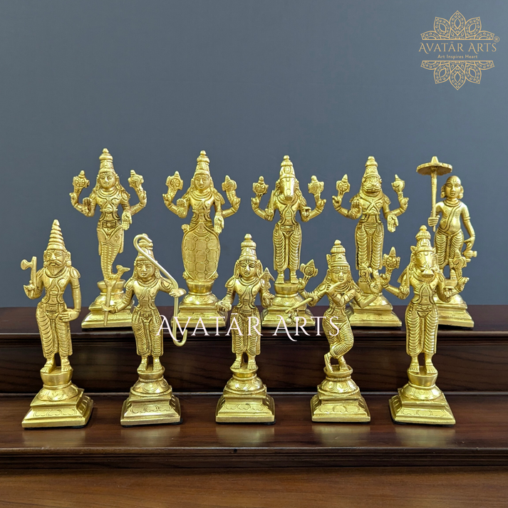 Vishnu Dashavatar Set in Brass – Avatar Arts