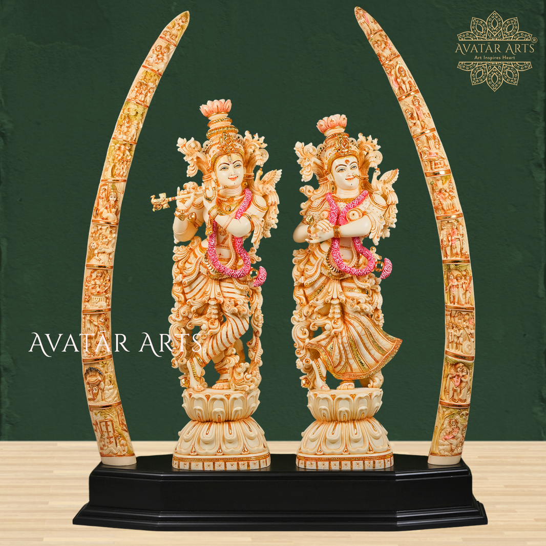 Buy Brass krishna Statues Idols | Buy Brass Radha Krishna idols & Cow ...