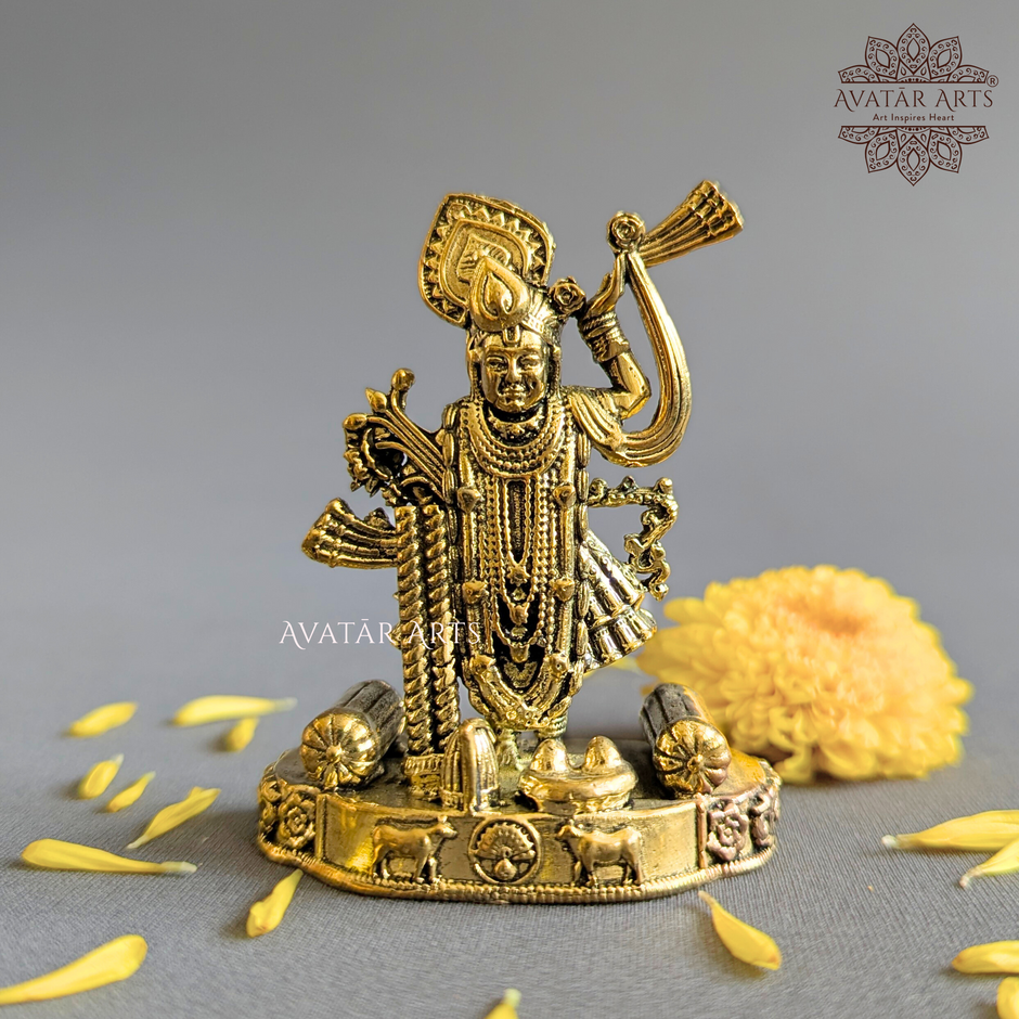 Buy Brass krishna Statues Idols | Buy Brass Radha Krishna idols & Cow ...