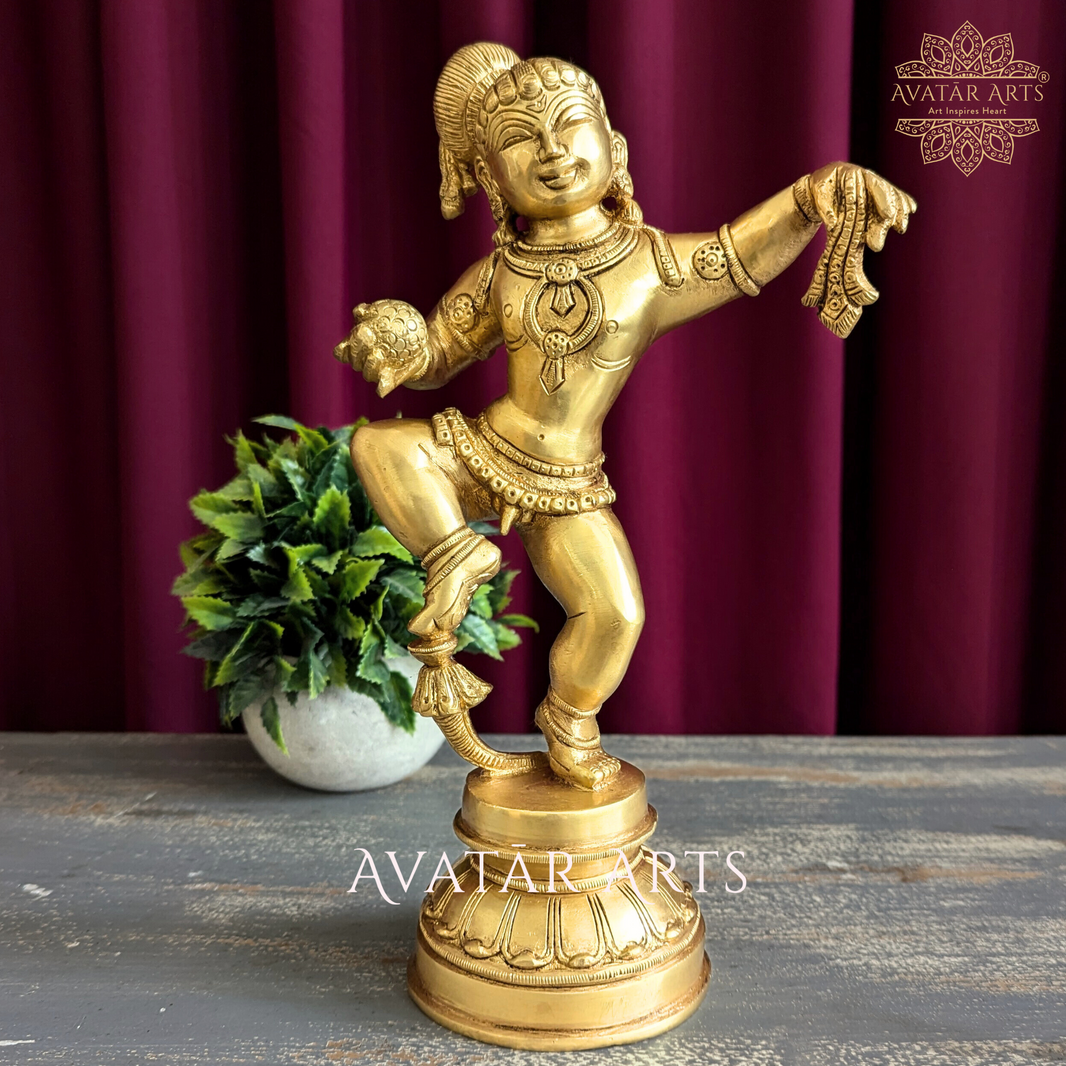 Buy Brass krishna Statues Idols | Buy Brass Radha Krishna idols & Cow ...