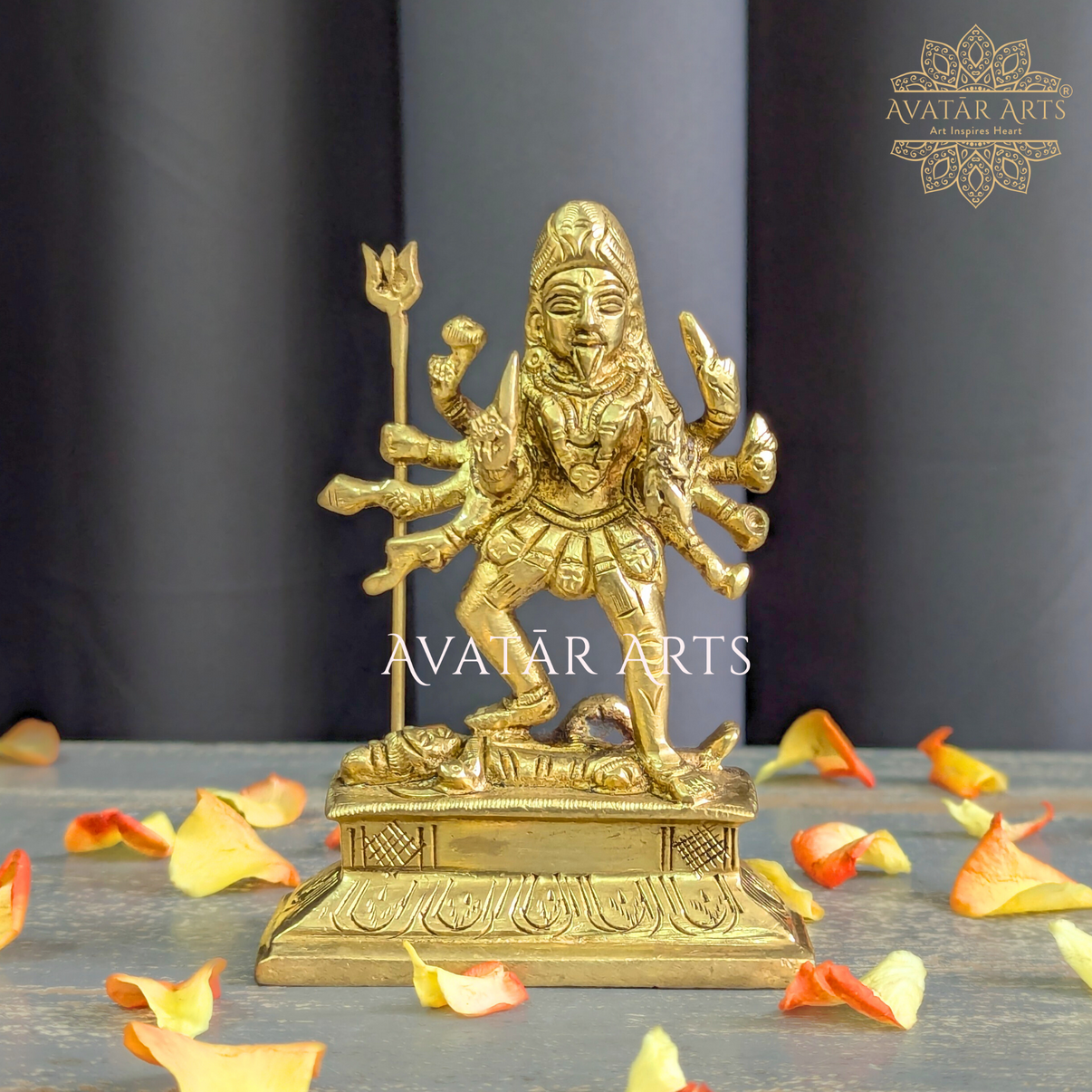 Goddess Kaali Statue in Brass – Avatar Arts
