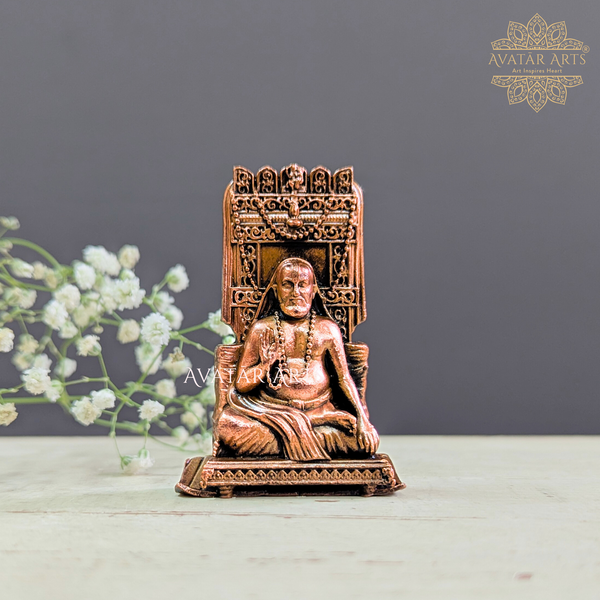 Lord Raghvendra Swamy Statue in Copper – Avatar Arts