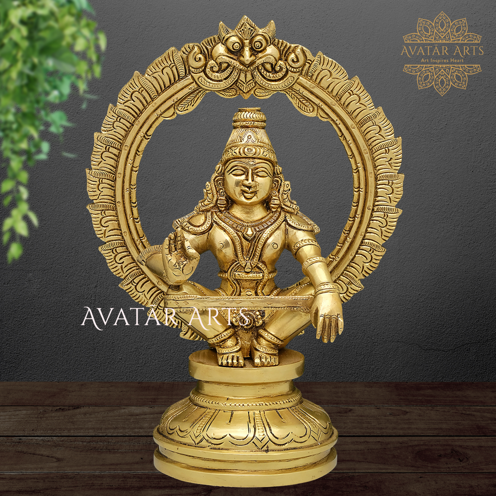 Lord Ayyappa Statue in Brass – Avatar Arts