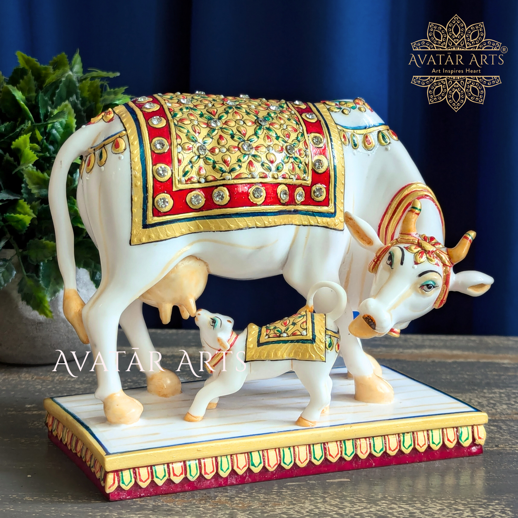 Buy Brass Cow And Calf Idol | Shop Brass Cow And Calf Statues idols ...