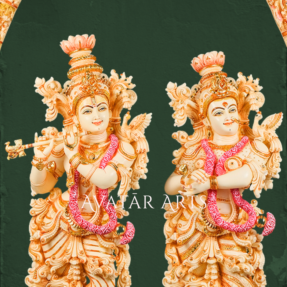 Buy Brass krishna Statues Idols | Buy Brass Radha Krishna idols & Cow ...