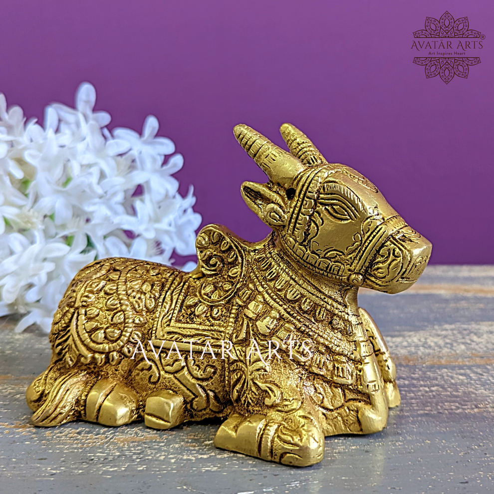 Brass Statue of Nandi – Avatar Arts