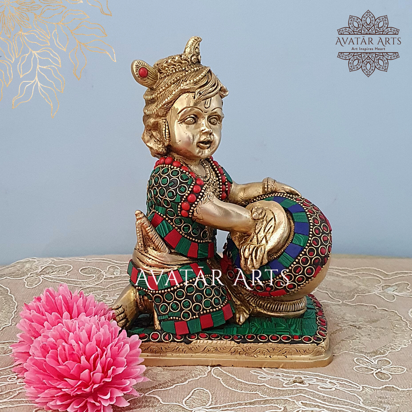Butter Krishna/ Maakhan Krishna Idol – Avatar Arts