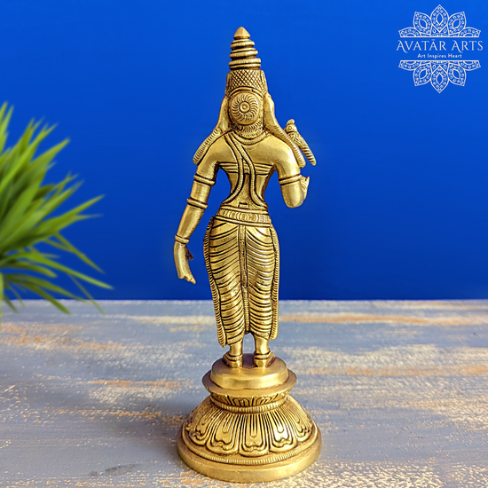 Goddess Meenakshi Amman Statue in Brass – Avatar Arts